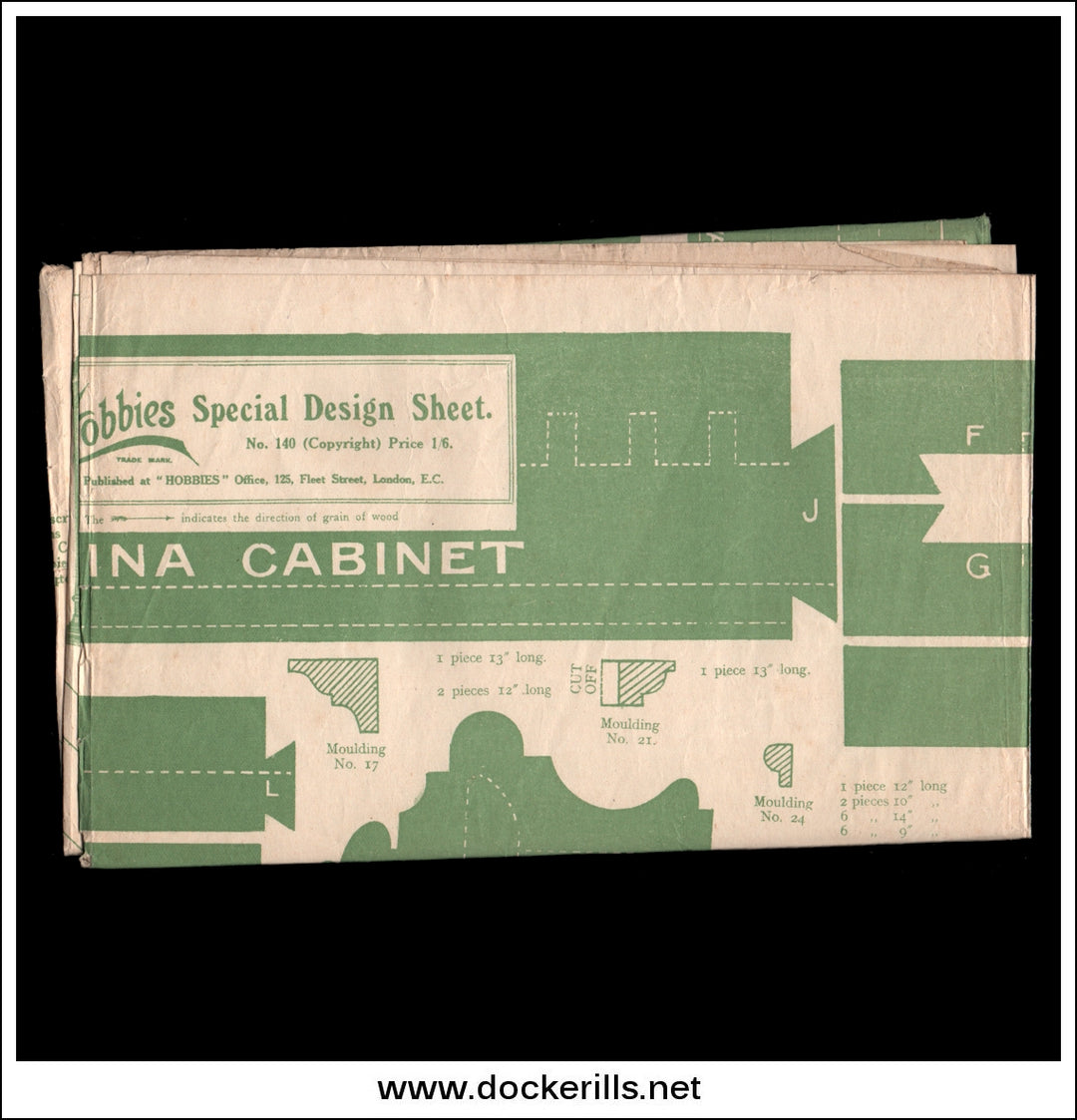 Hobbies Catalogue (Handbook), 1924. With China Cabinet Plan No. 140 ...
