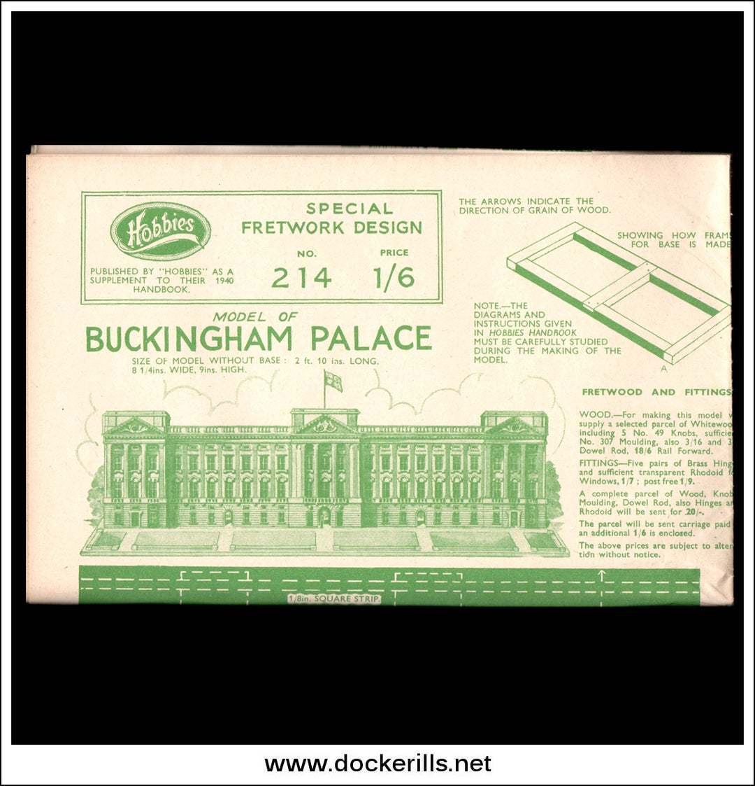Hobbies Handbook, 1940. With Buckingham Palace Special Plan No. 214 ...