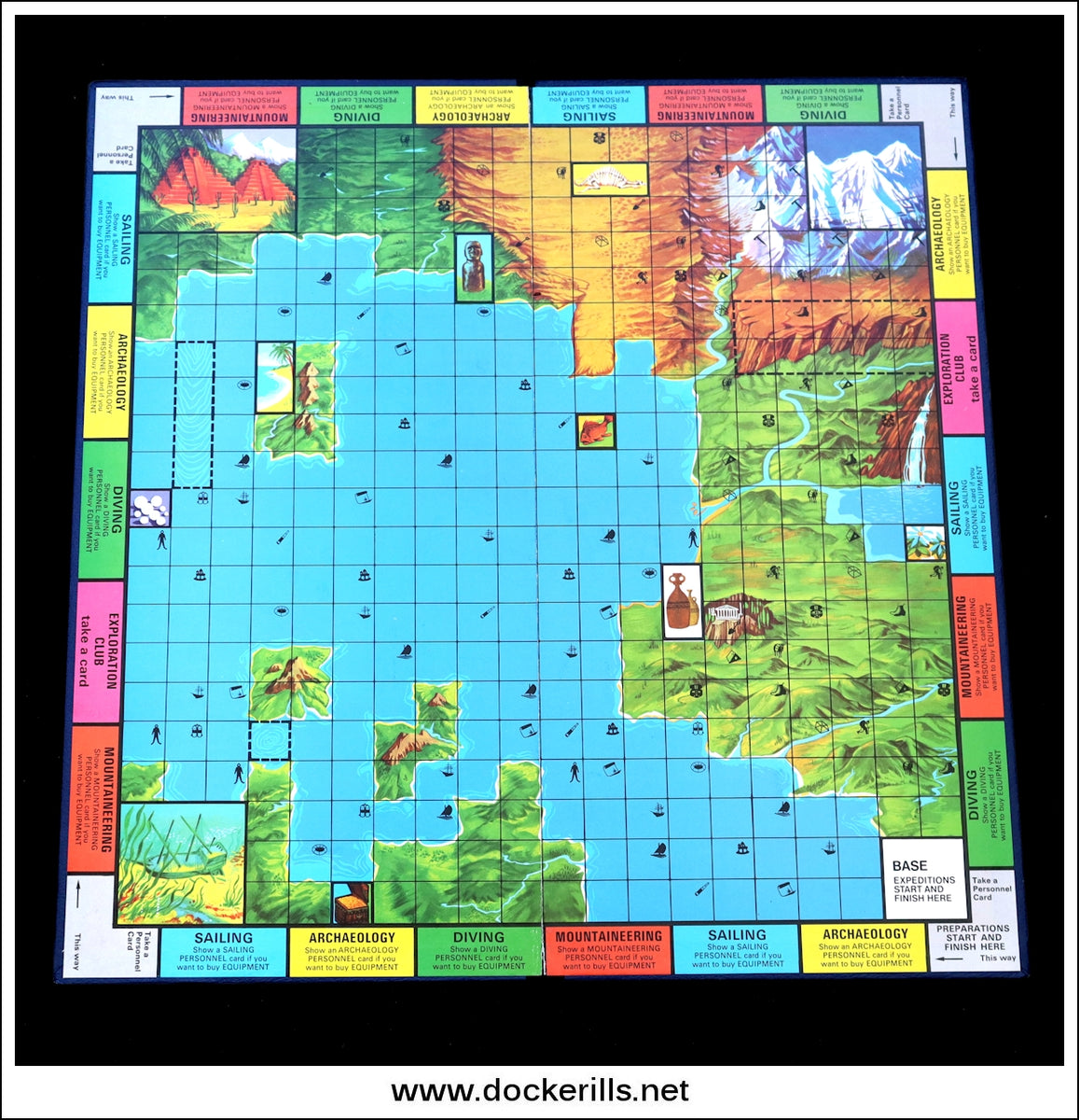 Waddingtons Exploration. Vintage Board Game, 1970 Edition. – Dockerills