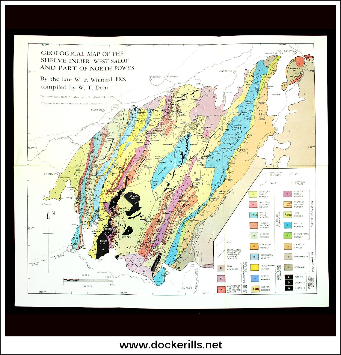 Geological Map Of The Shelve Inlier, West Salop And Part Of North Powy ...