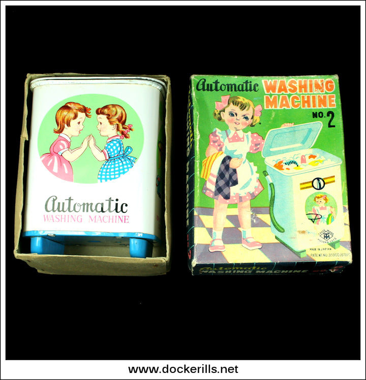 Automatic Washing Machine No. 2, Vintage Tin Plate Clockwork / Wind-Up ...