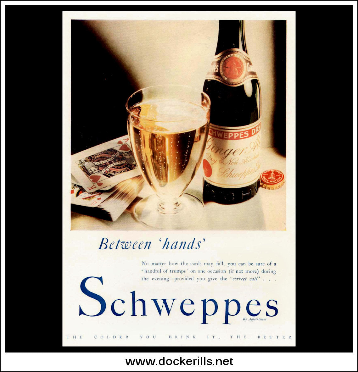 Schweppes. Original Vintage Advert From December 23rd, 1936. – Dockerills