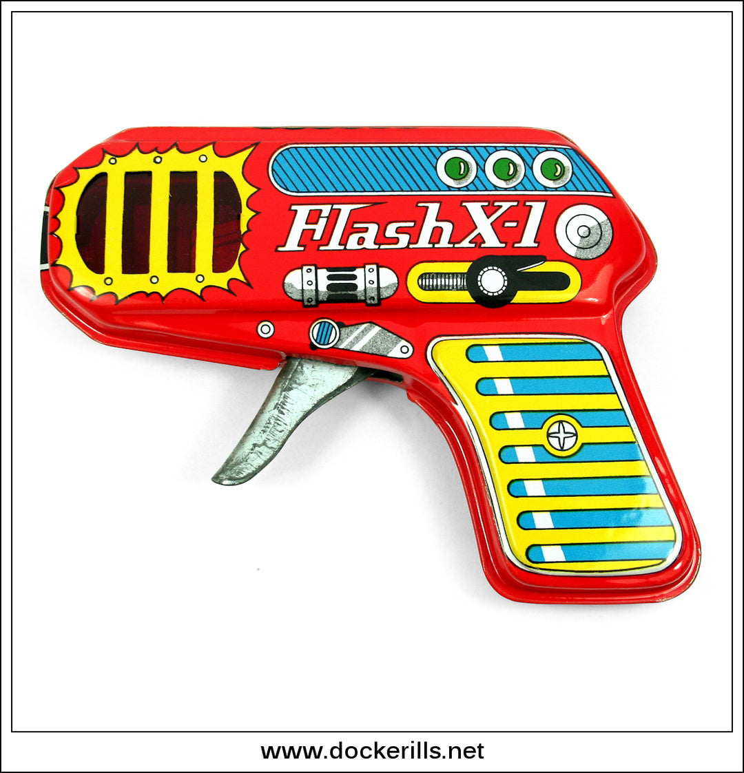 Flash X-1 Gun. Vintage Tin Plate Toy Space Ray Gun, Shudo, Japan ...