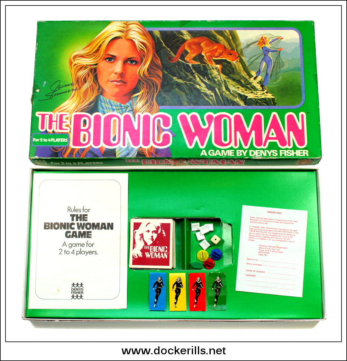 The Bionic Woman Game, Denys Fisher. Vintage 1970's Board Game ...
