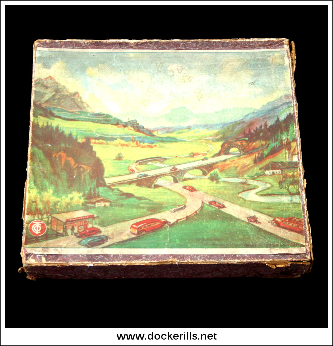 Race Track (With Mercedes And Audi). Vintage Tin Plate Clockwork Toy ...