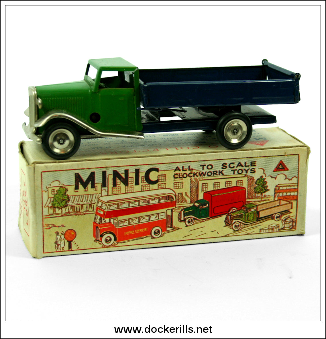 Minic Tip Lorry, Vintage Tin Plate Clockwork / Wind-Up Toy, Tri-ang, L ...