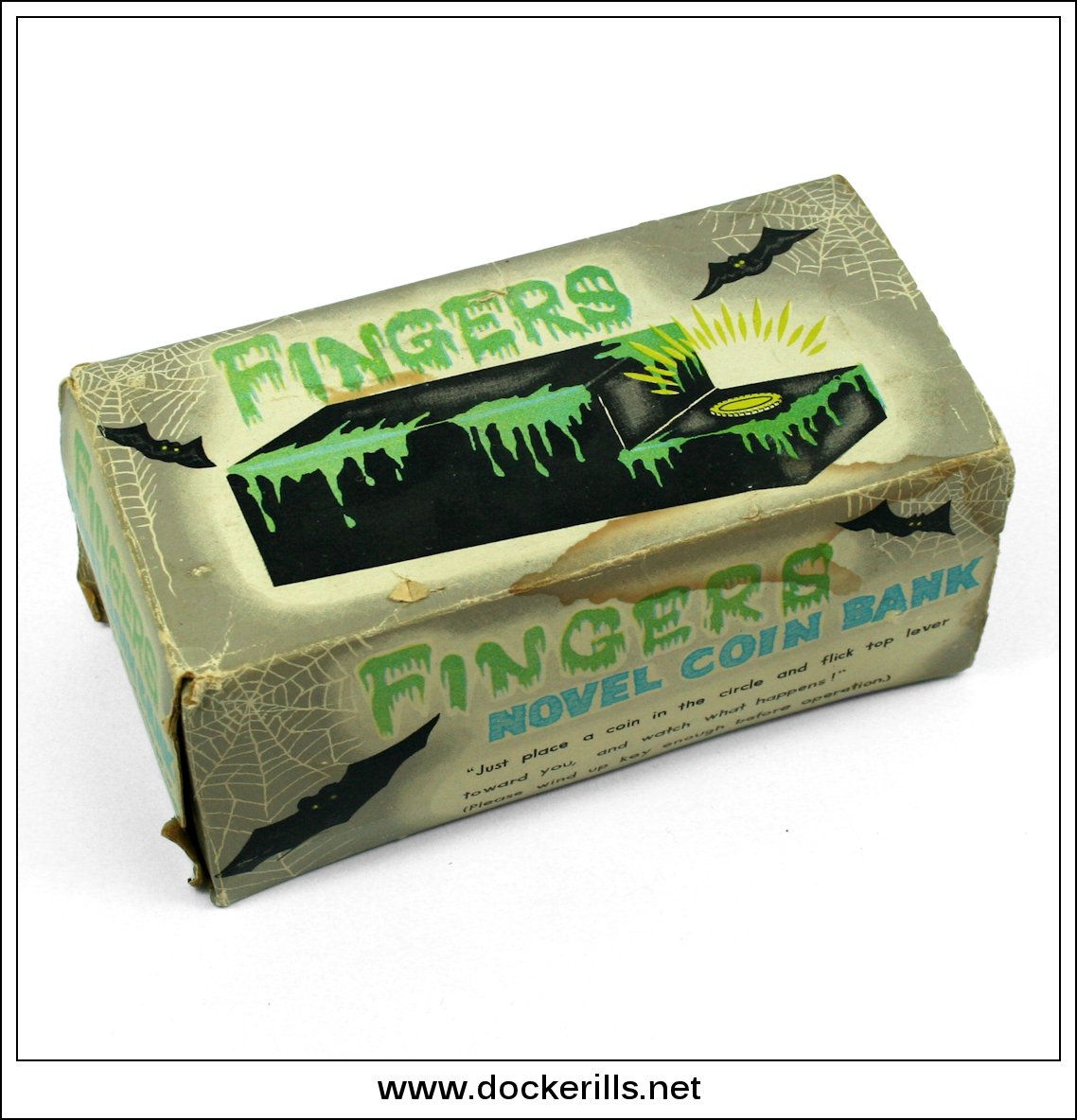 Fingers Novelty Coin Bank. Vintage Tin Plate Clockwork Novelty Toy, Ya ...
